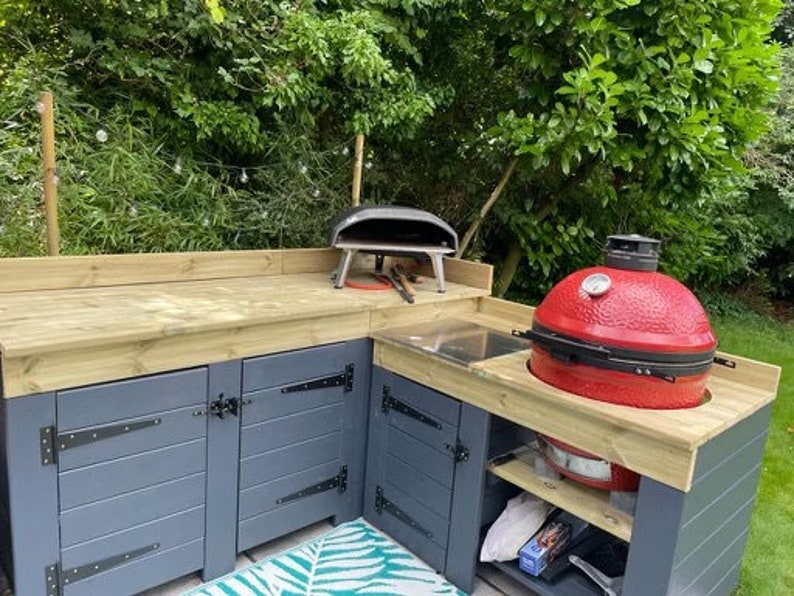 Modular Outdoor Pizza Kitchen, Bbq and Cocktail Drinks Bar, Kamado, BGE ...