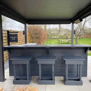 Modular Corner Drinks Bar and Pizza Bbq Table With Stools - Etsy UK