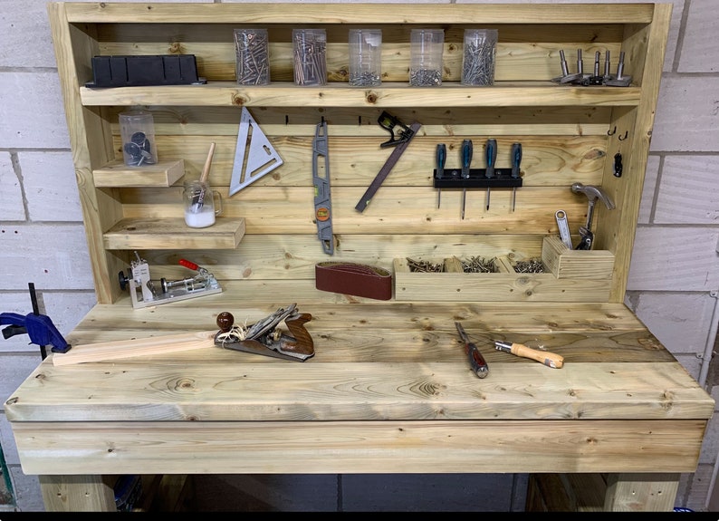 Workbench, Garden Bench Made Using Pressure Treated Timber indoor & Outdoor Use - Etsy
