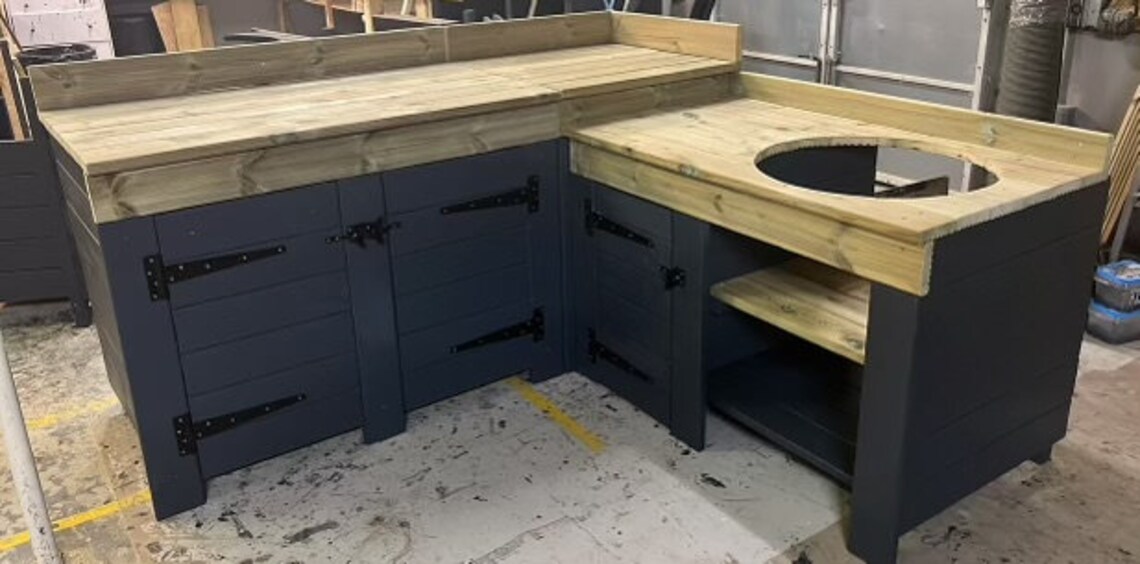 Modular Outdoor Pizza Kitchen, Bbq and Cocktail Drinks Bar, Kamado, BGE ...