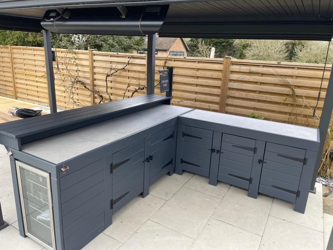 Modular Corner Drinks Bar and Pizza Bbq Table With Stools - Etsy UK