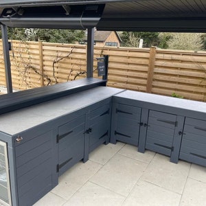 Modular Corner Drinks Bar and Pizza Bbq Table With Stools - Etsy UK