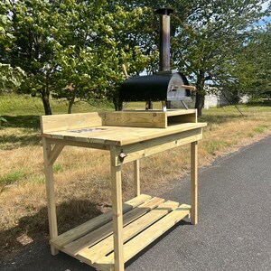 Pizza Oven Table With 3 Toppings Pots, Pizza Table, Outdoor Table With ...