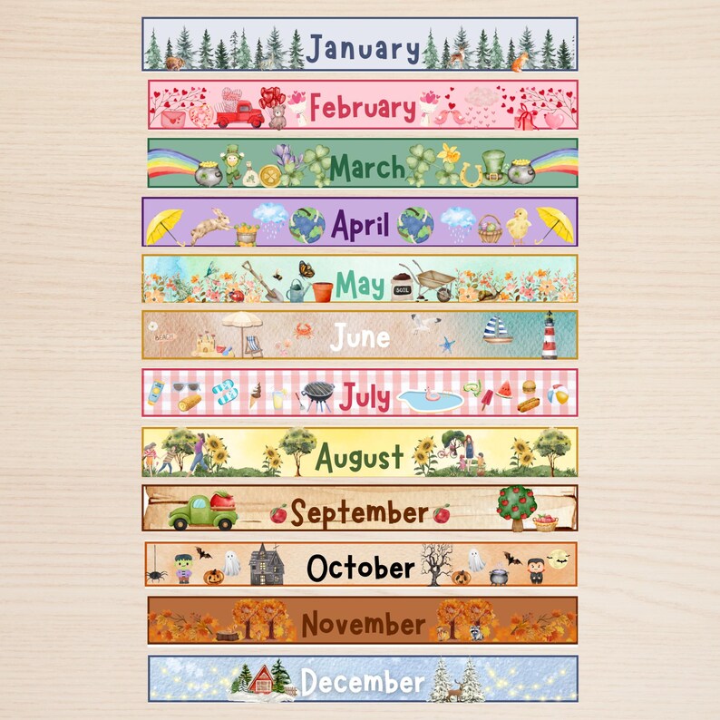 12-month Themed Newsletter Template for Childcare Providers - Etsy
