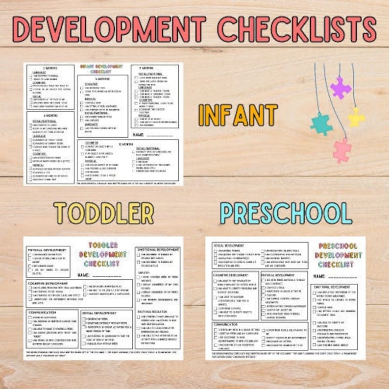 Printable Comprehensive Developmental Checklists for Infants, Toddlers ...