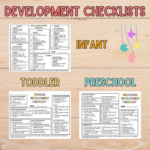Printable Comprehensive Developmental Checklists for Infants, Toddlers ...