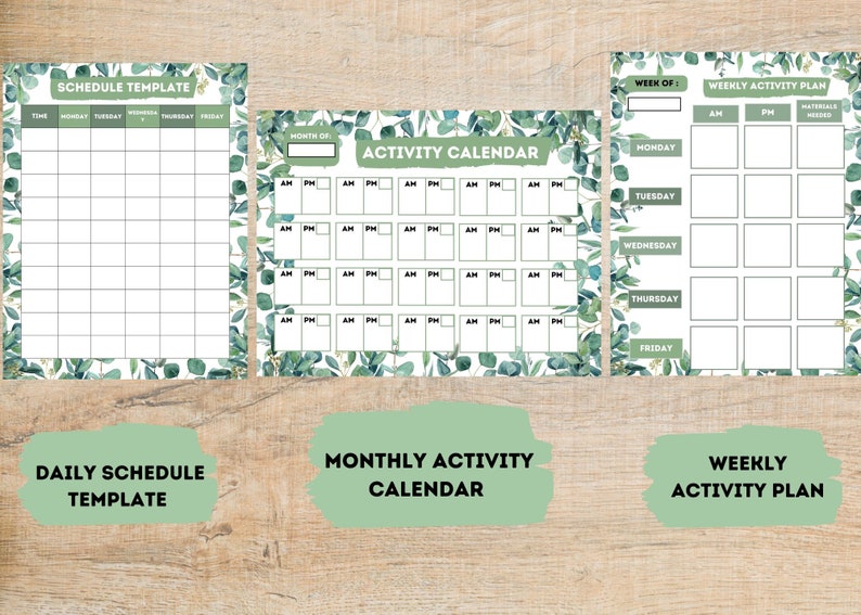 Meal Plan and Activity Planner Templates and Printables. - Etsy