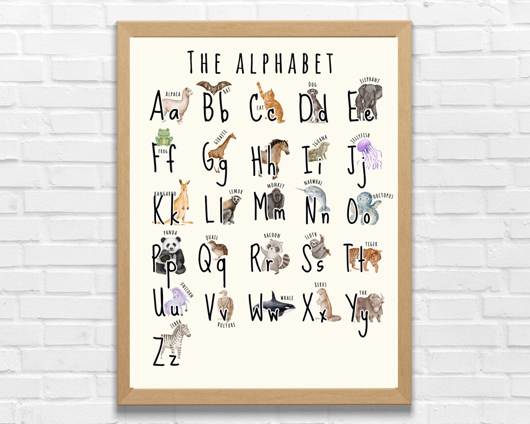 A-Z Animal Adventure: Alphabet Poster | Digital Download - Etsy