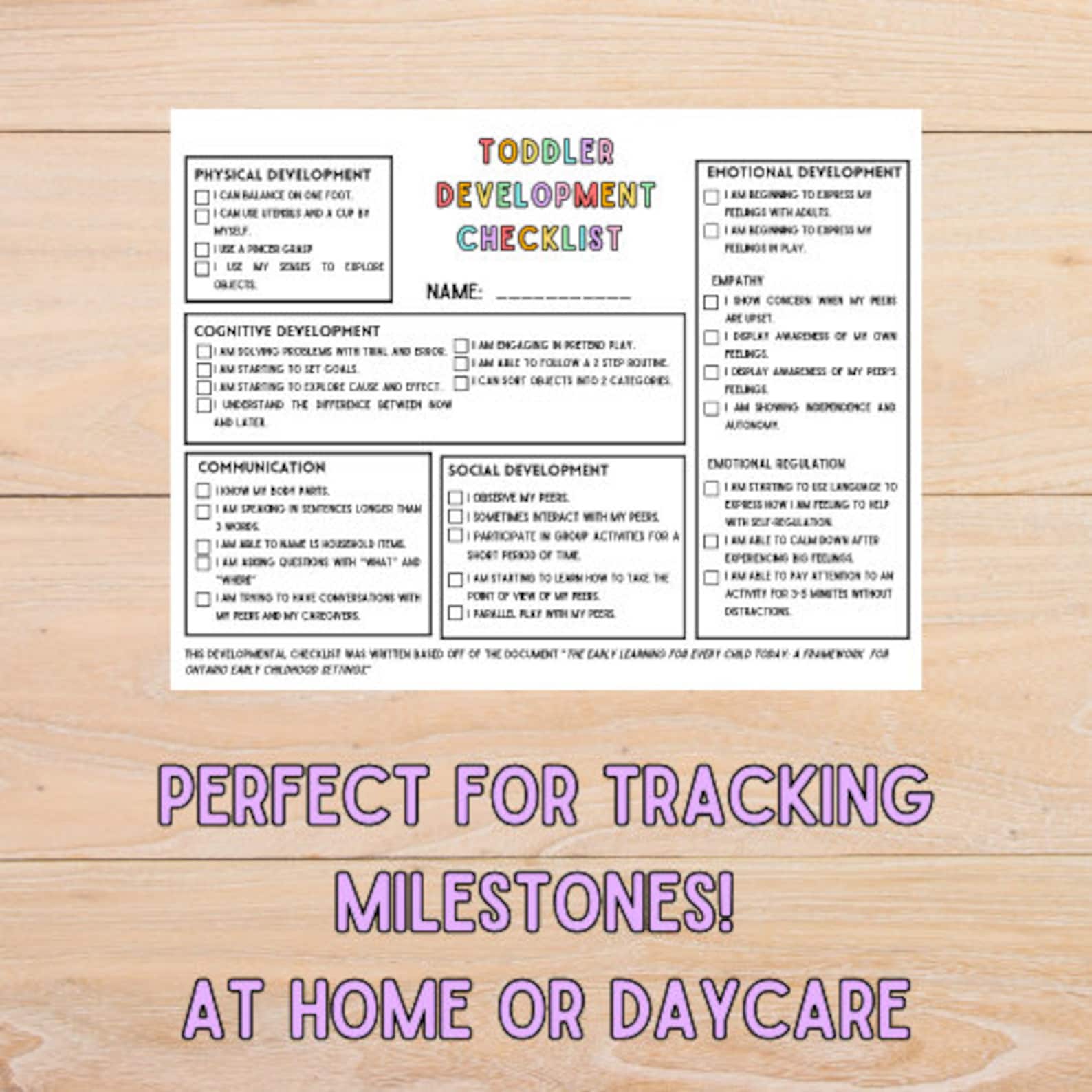 Printable Comprehensive Developmental Checklists for Infants, Toddlers ...