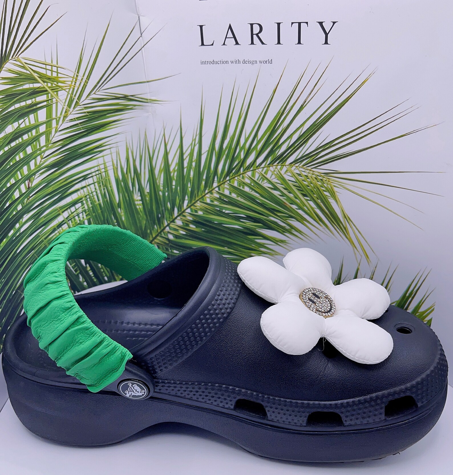 Large Puffy Flower Shoe Charms and Shoe Strap Cover Set for Crocs/clog ...