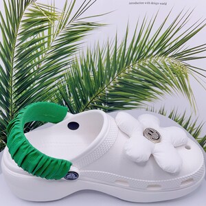 Large Puffy Flower Shoe Charms and Shoe Strap Cover Set for Crocs/clog ...