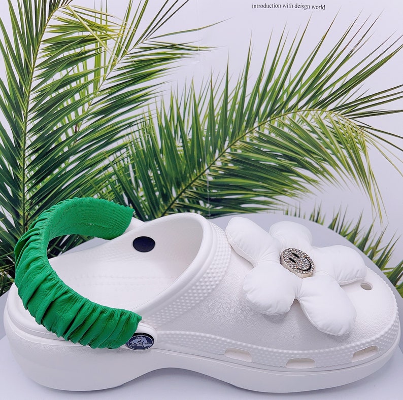 Large Puffy Flower Shoe Charms and Shoe Strap Cover Set for Crocs/clog ...