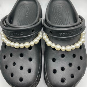 2PCS Pearl Shoe Chain for Crocs, Shoe Charm, Pearl Charm，shoe ...