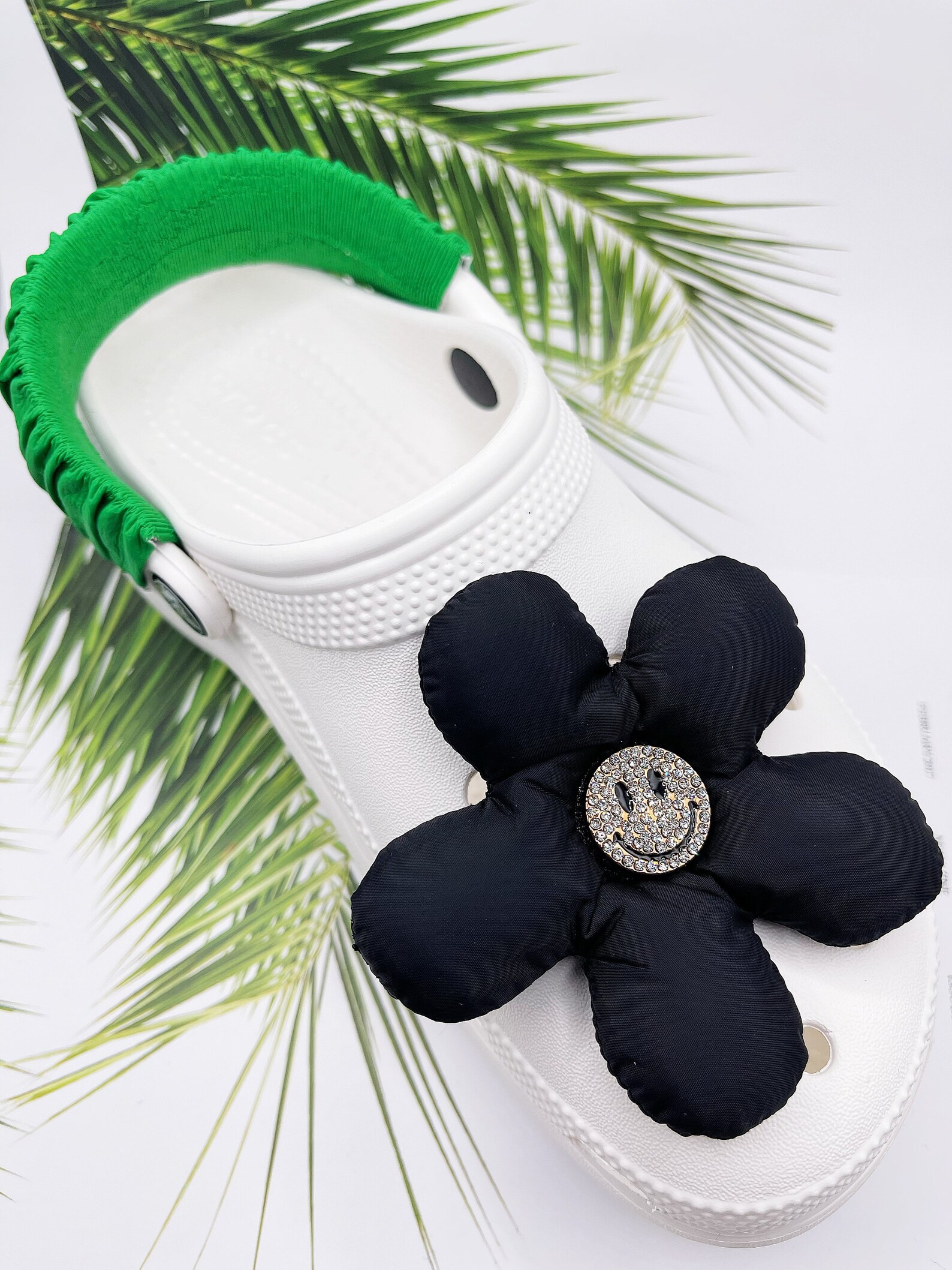 Large Puffy Flower Shoe Charms and Shoe Strap Cover Set for Crocs/clog ...