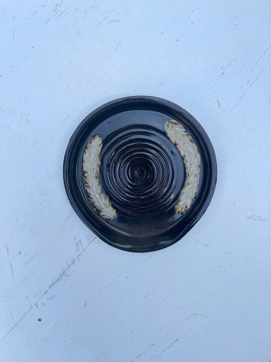 Dark Brown Spoon Rest Ceramic Spoon Rest Handmade Spoon Rest Cute ...