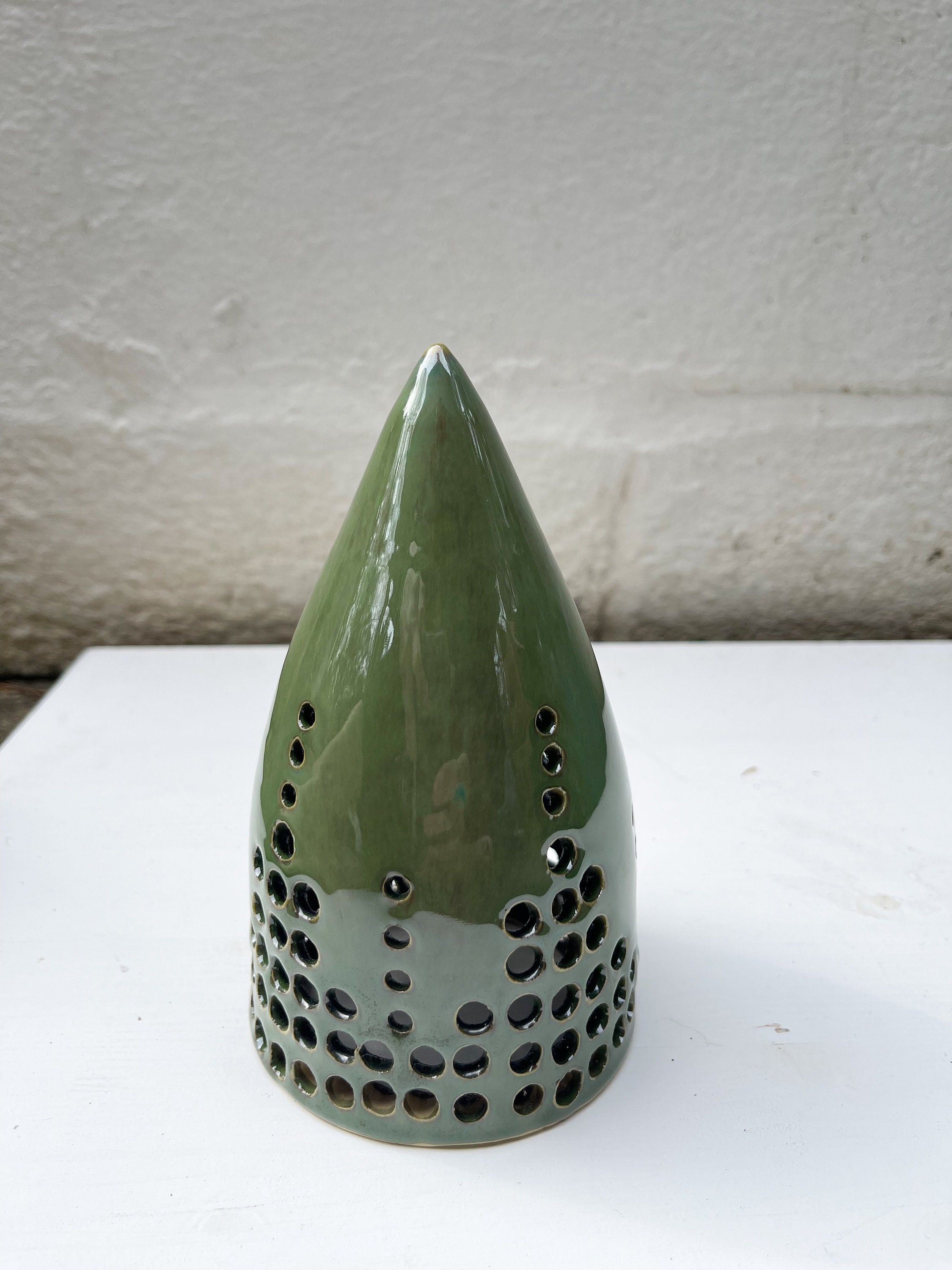 Seaweed Green Christmas Tree Luminary | Holiday Christmas Luminary ...