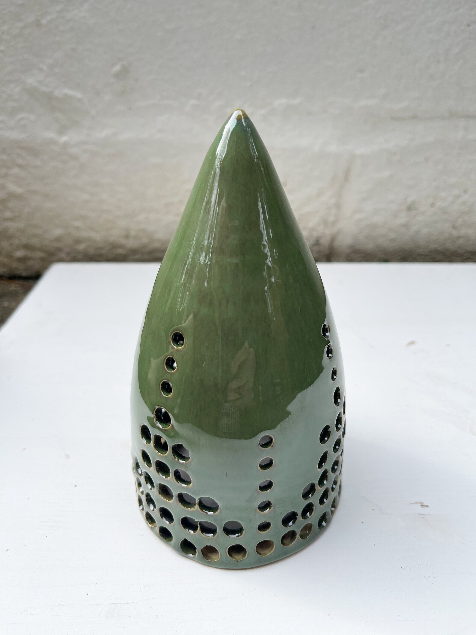 Seaweed Green Christmas Tree Luminary | Holiday Christmas Luminary ...