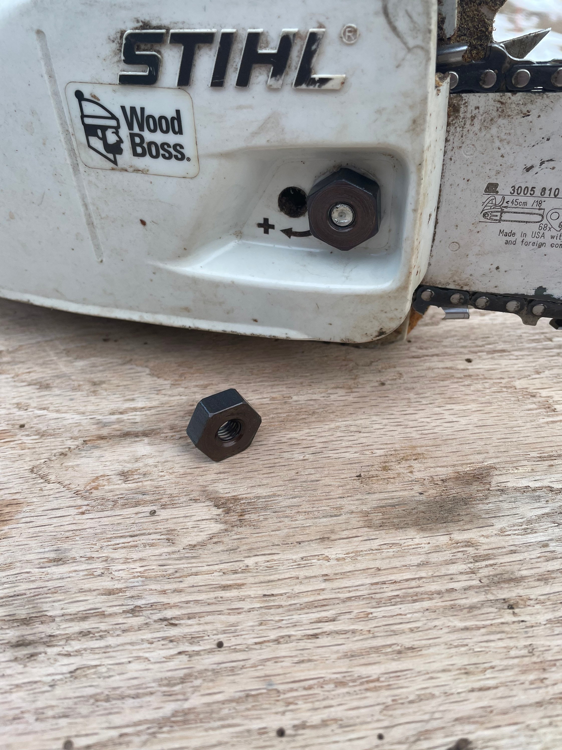 Artisanal Chainsaw Bar Nuts Stihl Chain Saw Forestry Arborist Blued Nut ...