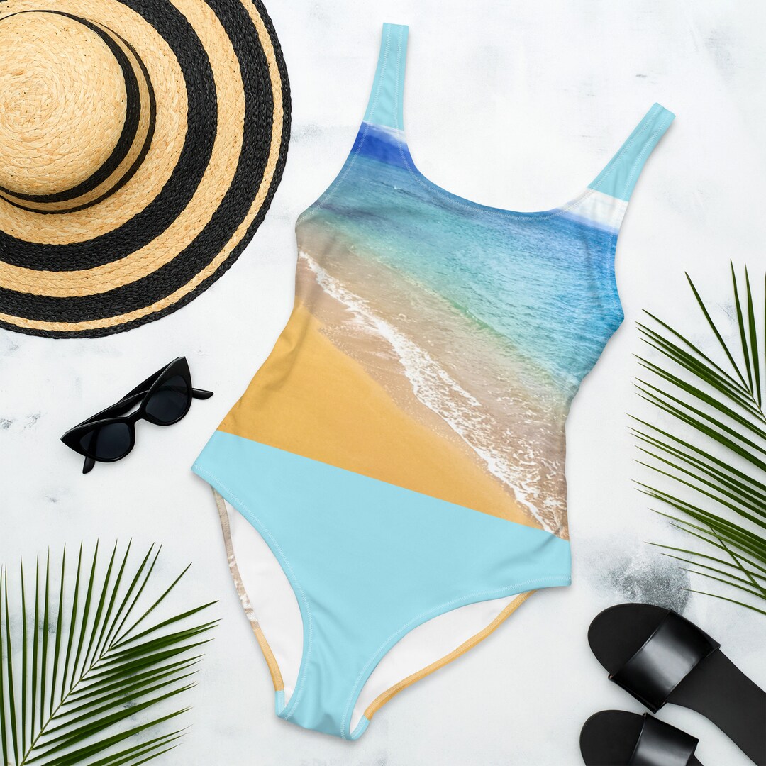 Tropical Beach Photo One-piece Swimsuit - Etsy