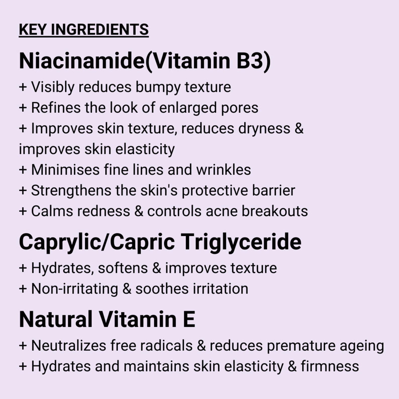 10% Niacinamide Cream With Vitamin E + Caprylic Capric Triglyceride for ...