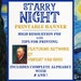 Starry Night Printable Banner, Van Gogh Starry Night DIY, Vincent Van ...