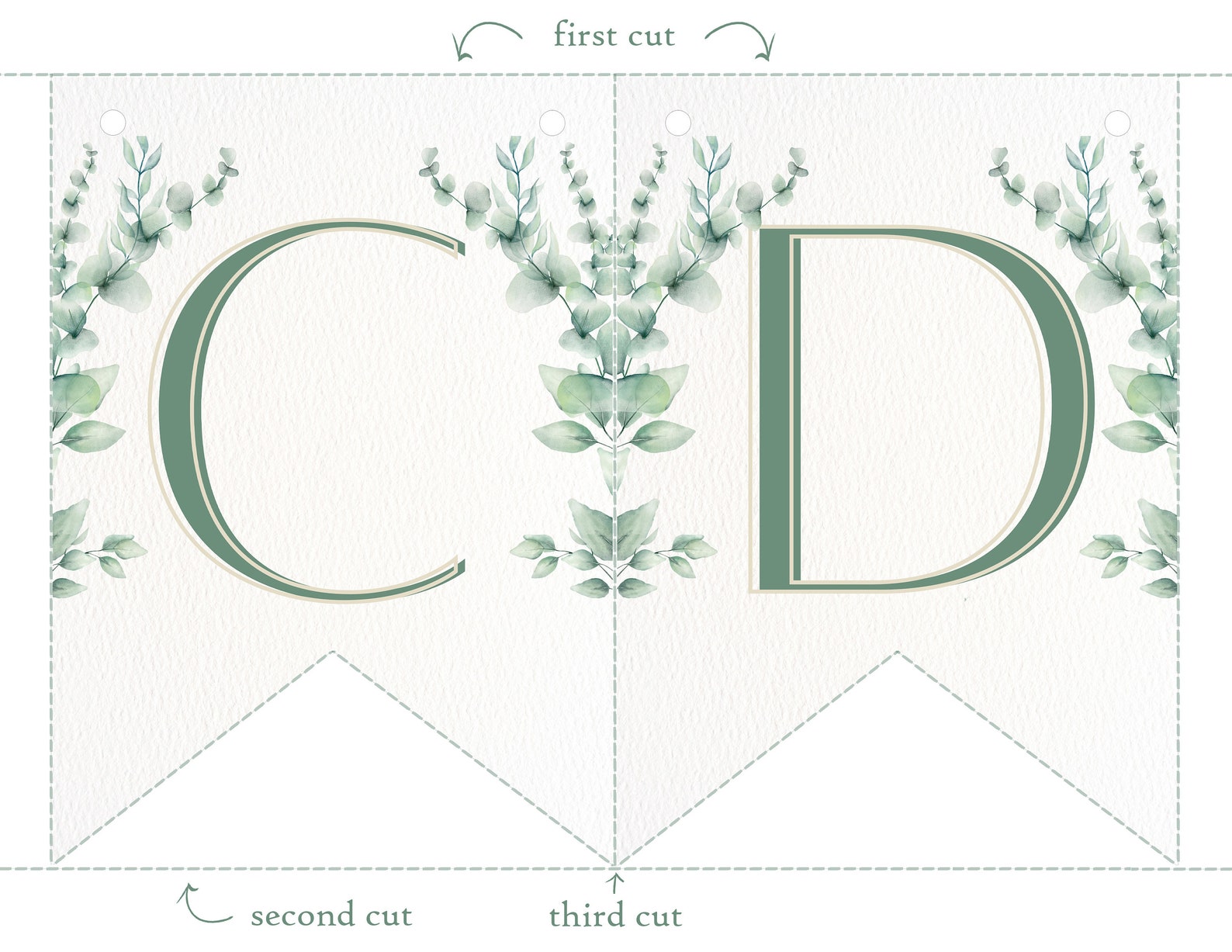 Elegant Eucalyptus Banner, Eucalyptus Printable Banner, Printable ...