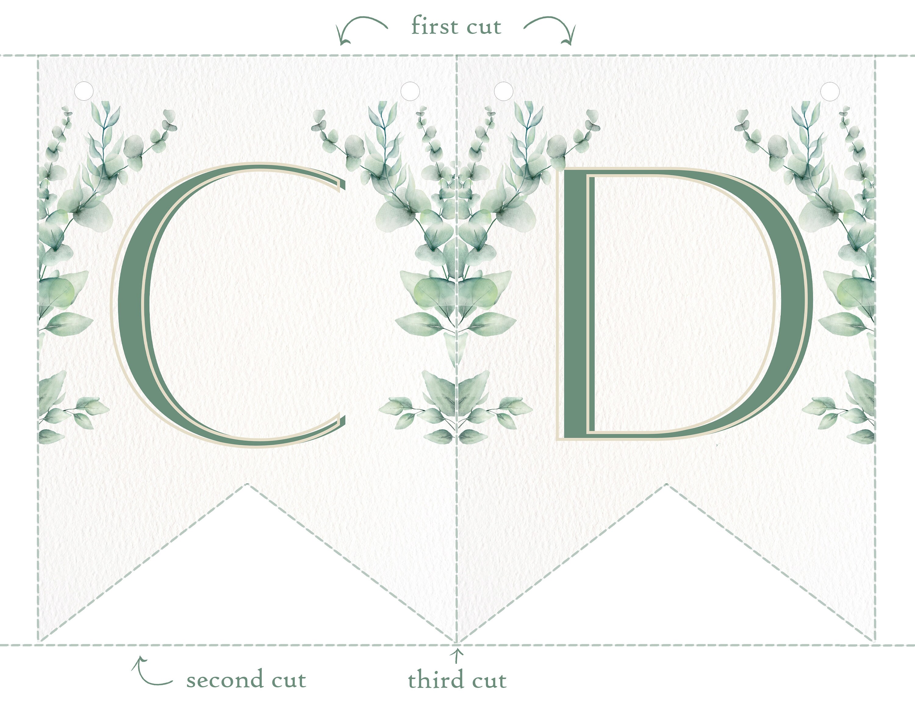 Elegant Eucalyptus Banner, Eucalyptus Printable Banner, Printable ...