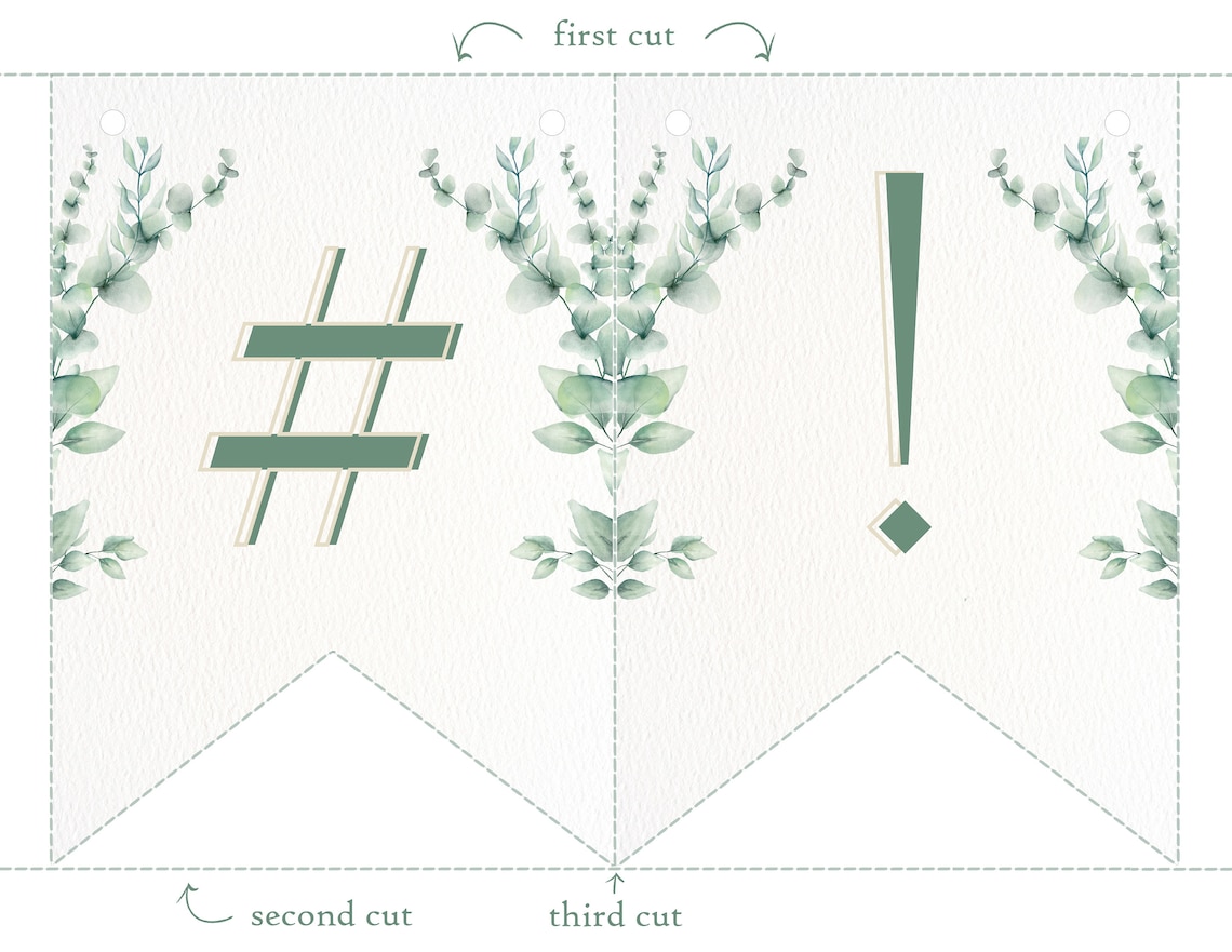 Elegant Eucalyptus Banner, Eucalyptus Printable Banner, Printable ...