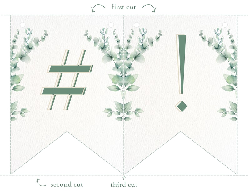 Elegant Eucalyptus Banner, Eucalyptus Printable Banner, Printable ...