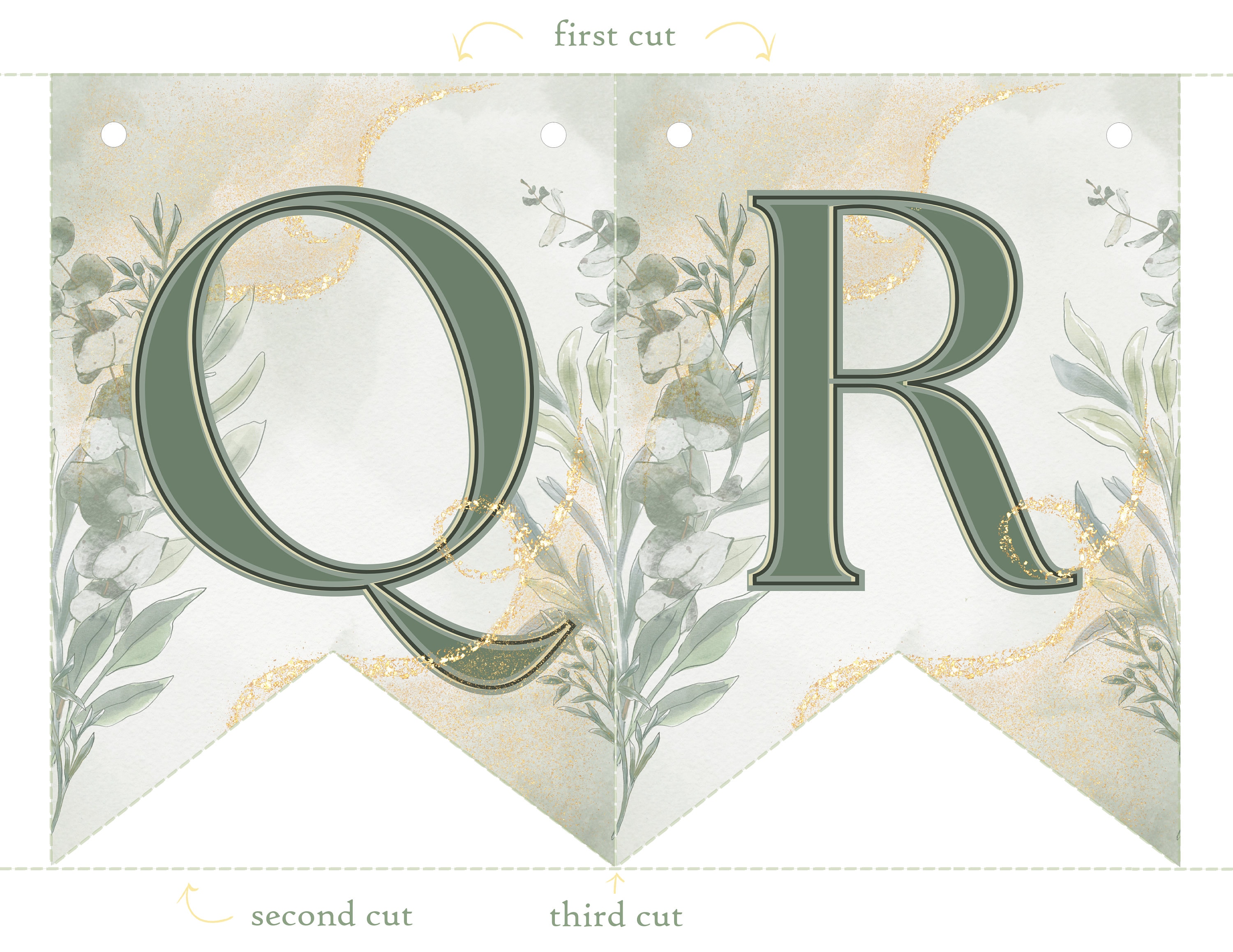Enchanted Forest Printable Banner, Party Banner, Floral Banner, Elegant ...
