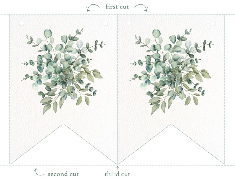 Elegant Eucalyptus Banner, Eucalyptus Printable Banner, Printable ...