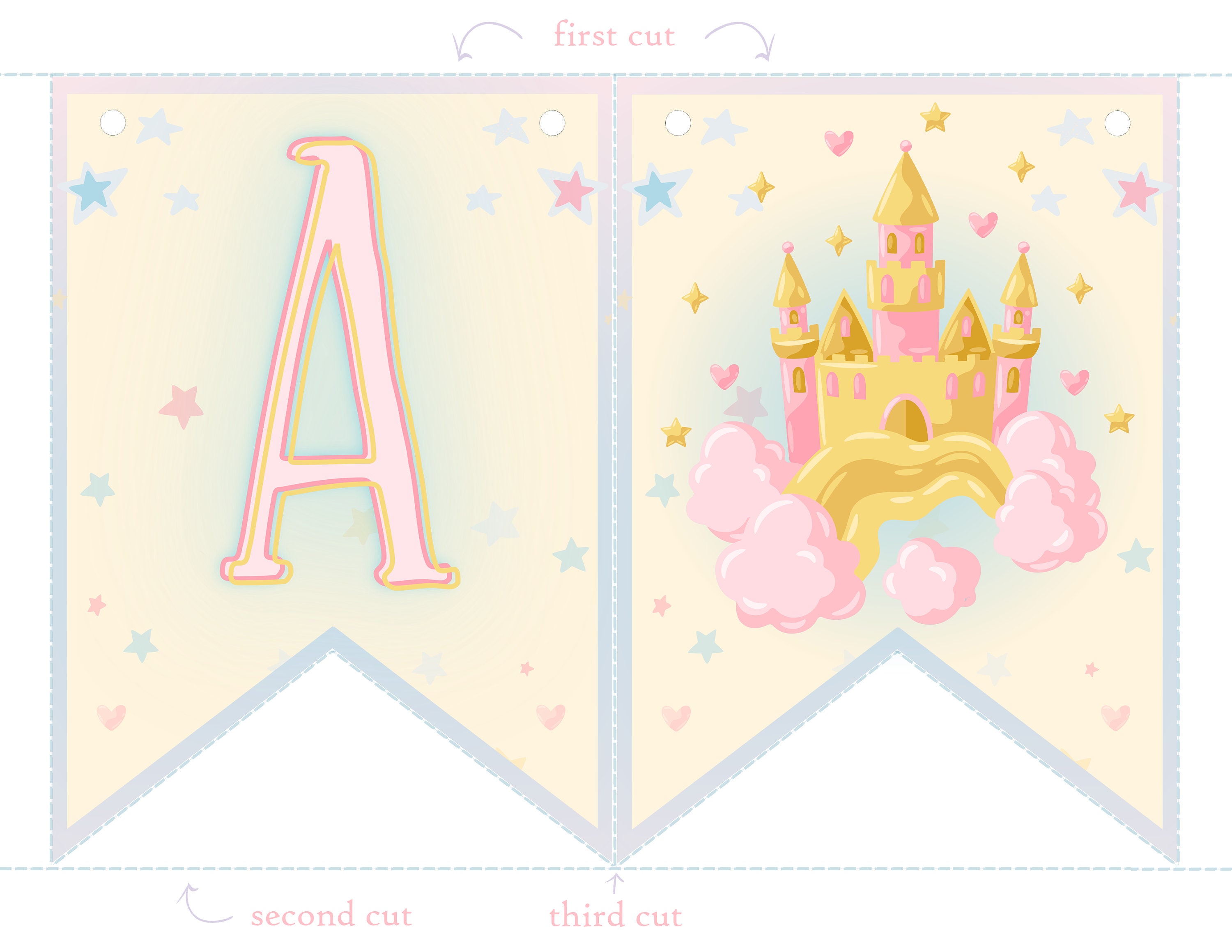 Castle in the Sky Printable Banner, DIY Princess Banner, Printable ...