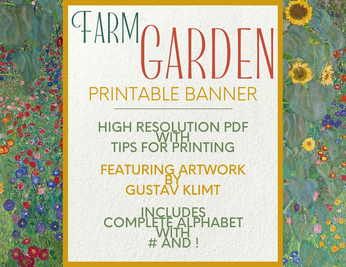Farm Garden Printable Banner, DIY Birthday Banner, DIY Birthday ...