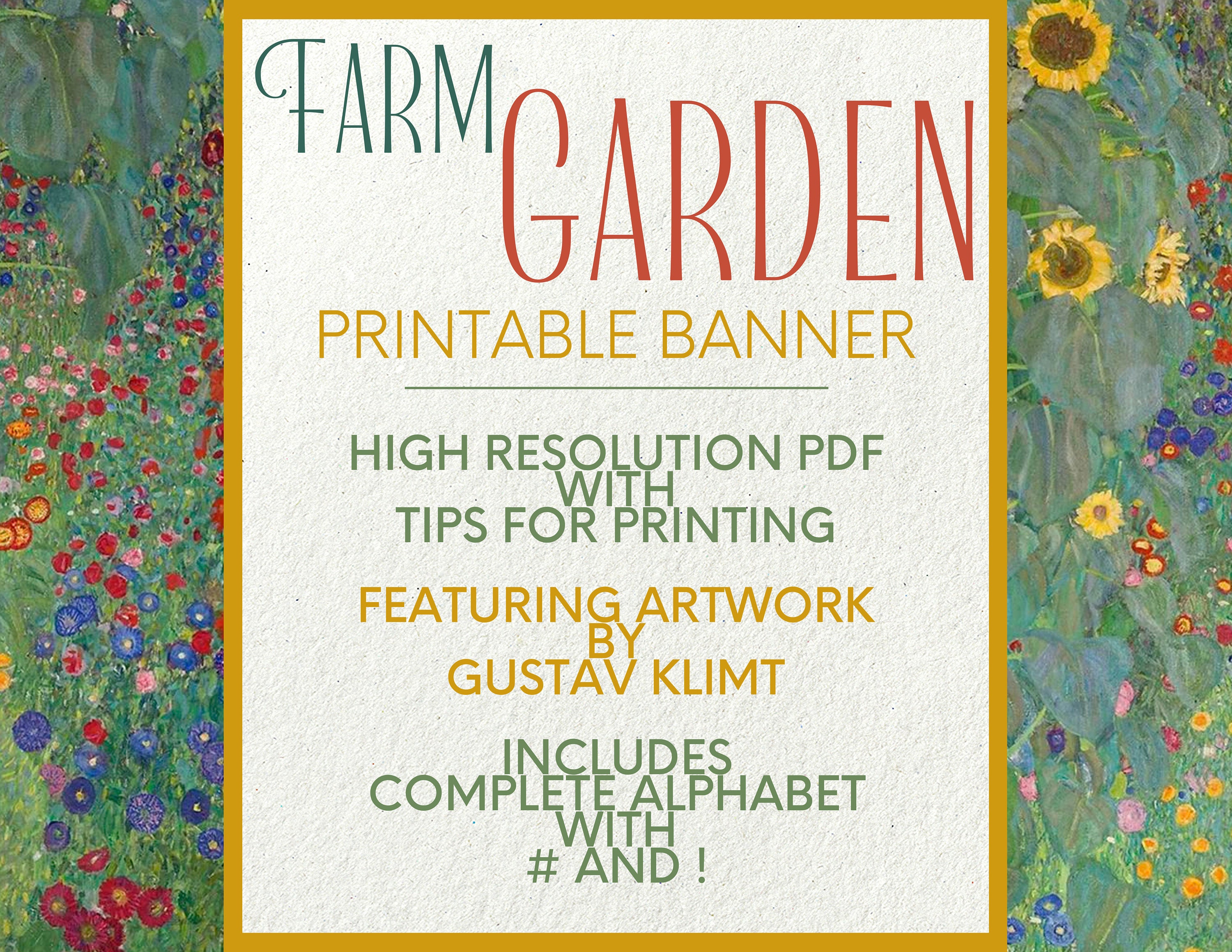 Farm Garden Printable Banner, DIY Birthday Banner, DIY Birthday ...