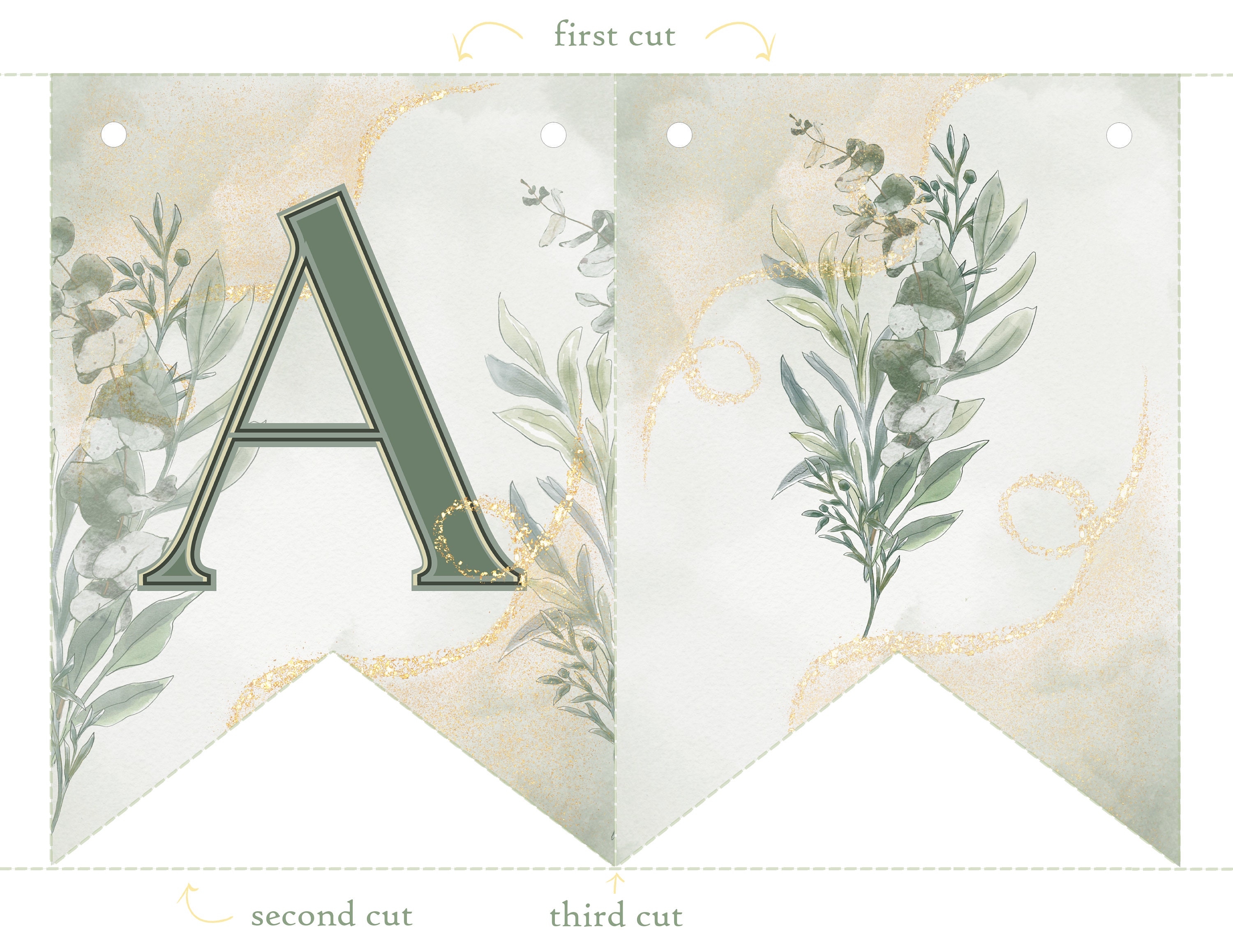 Enchanted Forest Printable Banner, Party Banner, Floral Banner, Elegant ...