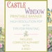 Castle Window Printable Banner, Princess Banner, Fairy Tale Banner ...