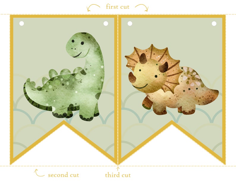 Delightful Dinosaurs Printable Banner, Dinosaur Banner, Printable Party ...