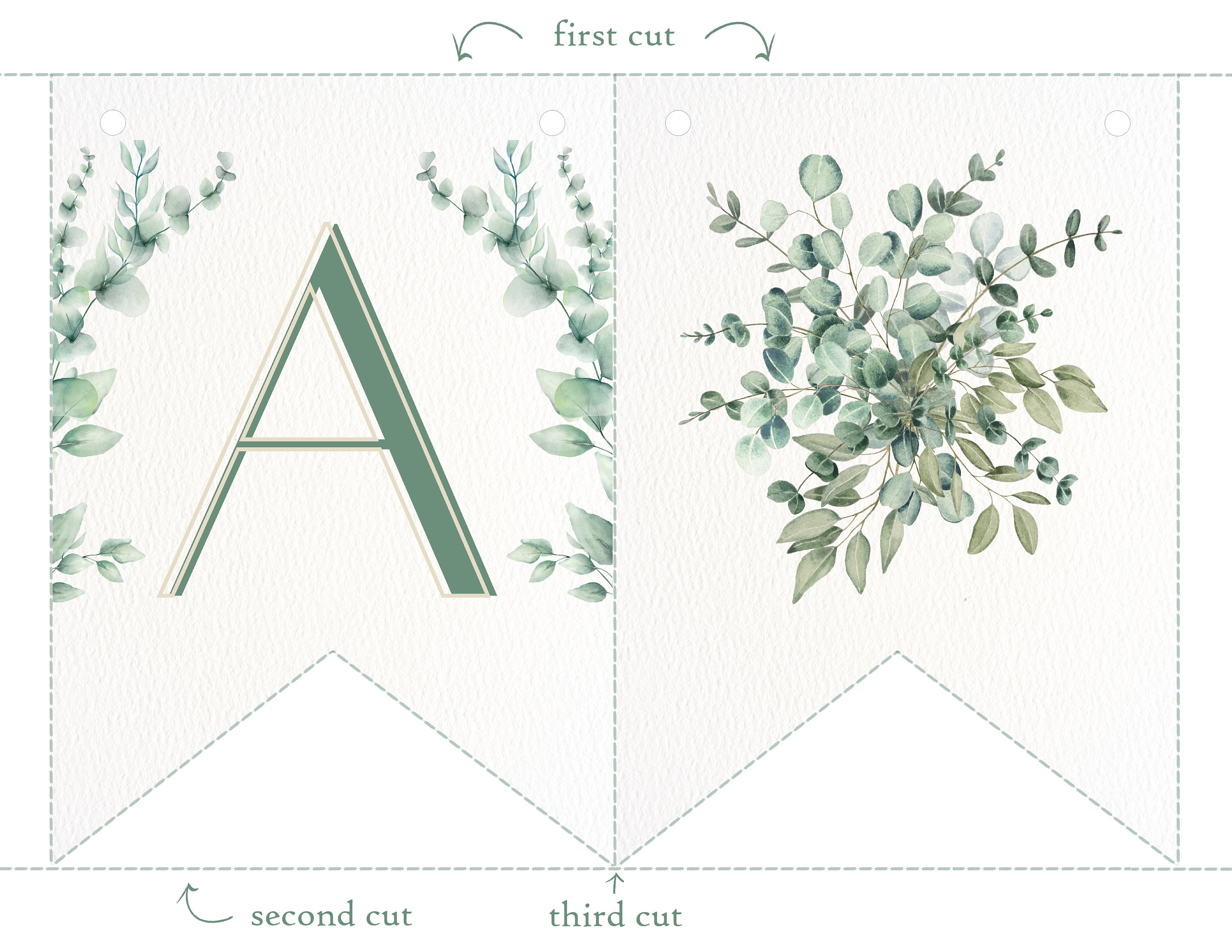 Elegant Eucalyptus Banner, Eucalyptus Printable Banner, Printable ...