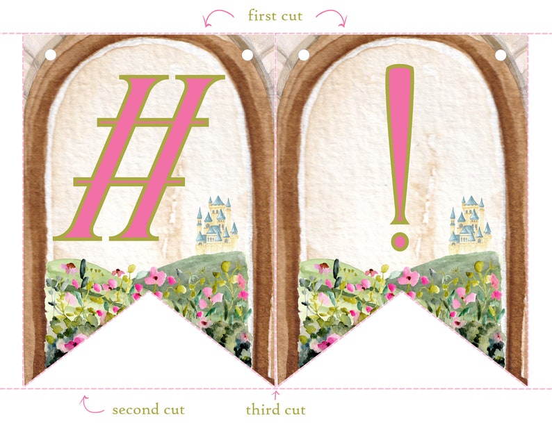 Castle Window Printable Banner, Princess Banner, Fairy Tale Banner ...