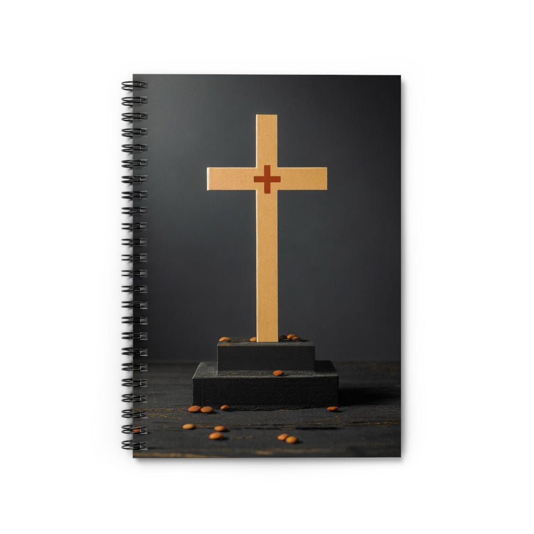Christian Cross Spiral Notebook - Ruled Line Journal - Etsy