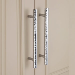 2.53.7856.38.812.6chrome Hammer Cabinet Door Handles Solid Brass Kitchen Pulls Modern Drawer ...