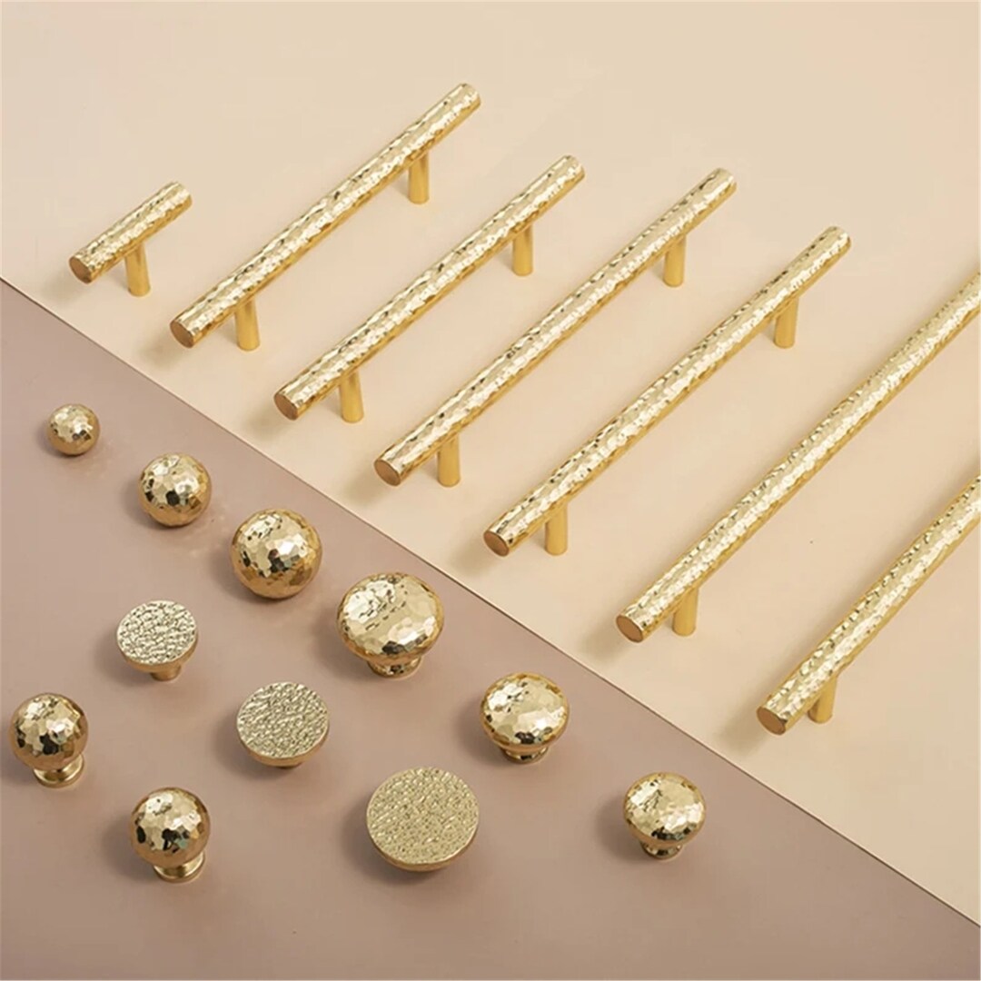 2.53.7856.38.812.6solid Brass Hammer Cabinet Door Handles Cabinet Pulls Modern Drawer Pulls ...
