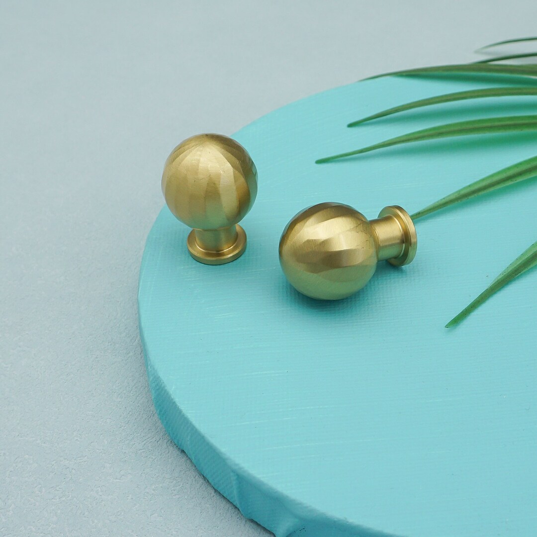 Solid Brass Knobs Unique Hammer Drawer Knobs Handles Gold Cabinet Knobs Baby Room Dresser Handle ...