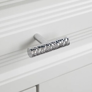 2.53.7856.38.812.6chrome Hammer Cabinet Door Handles Solid Brass Kitchen Pulls Modern Drawer ...
