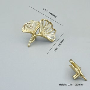 Ginkgo Drawer Knob and Pull Cabinet Knob Brass Gift Dresser Pulls Knob Cupboard Knob Drawer ...
