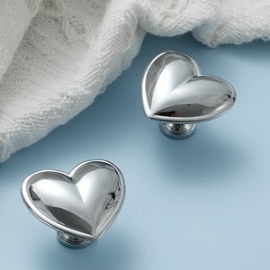 Brass Gold Chrome Heart Design Cabinet Knob Drawer Knob and Pull Gift ...