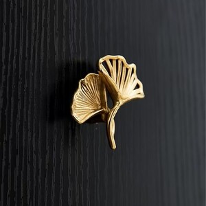 Ginkgo Drawer Knob and Pull Cabinet Knob Brass Gift Dresser Pulls Knob Cupboard Knob Drawer ...