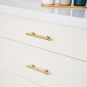 3.78" 5" Unique Solid Brass Drawer Pull Knob Cabinet Handle Dresser Knob Cupboard Pull Drawer ...