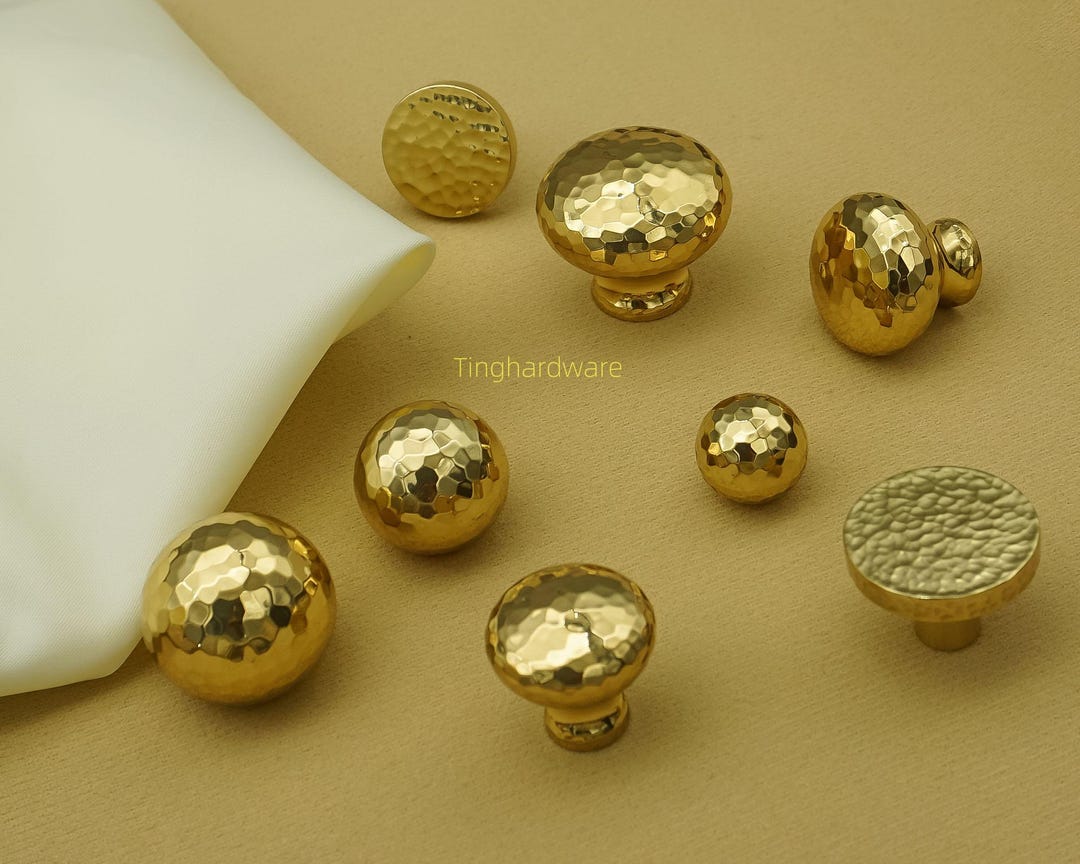 2.5"3.78"5"6.3"8.8"12.6"solid Brass Hammer Cabinet Door Handles Cabinet Pulls Modern Drawer ...