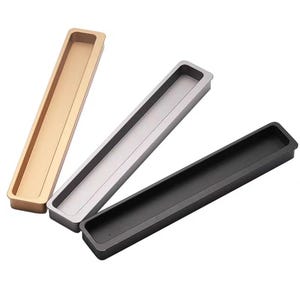 Modern Invisible Black Drawer Pull Concealed Kitchen Handle Grey ...